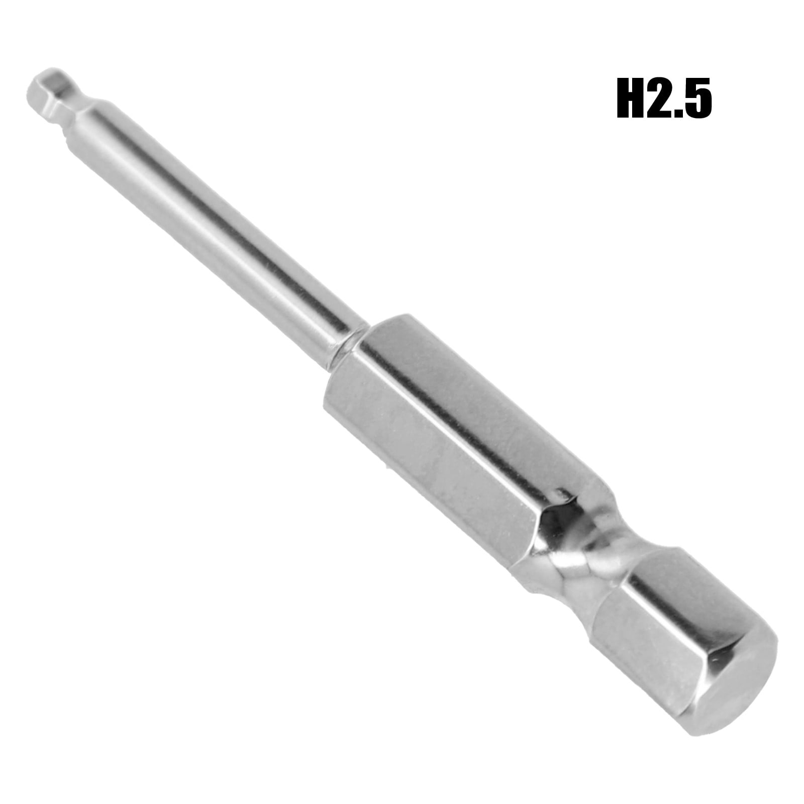 50mm Ball End Hex Screwdriver Bit Magnetic Hexagon Head Wrench Metric ...