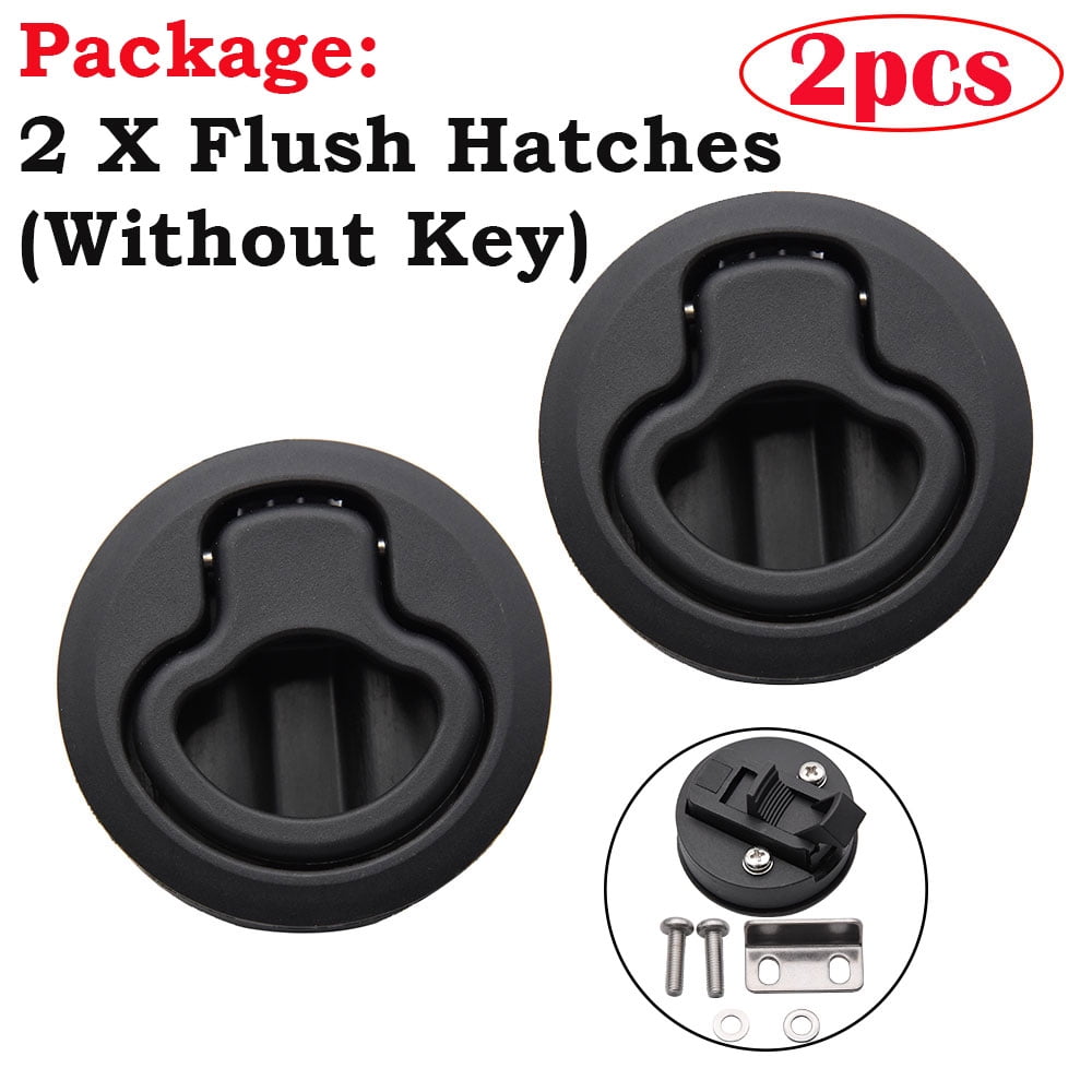 50mm Black 2PCS-Stainless Steel Boat Hatch Lift, Flush Rib, Boat Latch ...