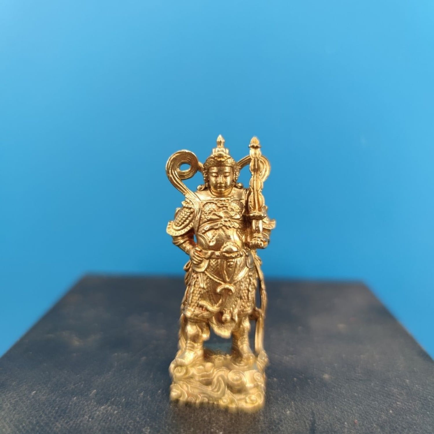 50mm Brass Garan Vetta Bodhisattva Statue Vajra Camel Protector Figure ...