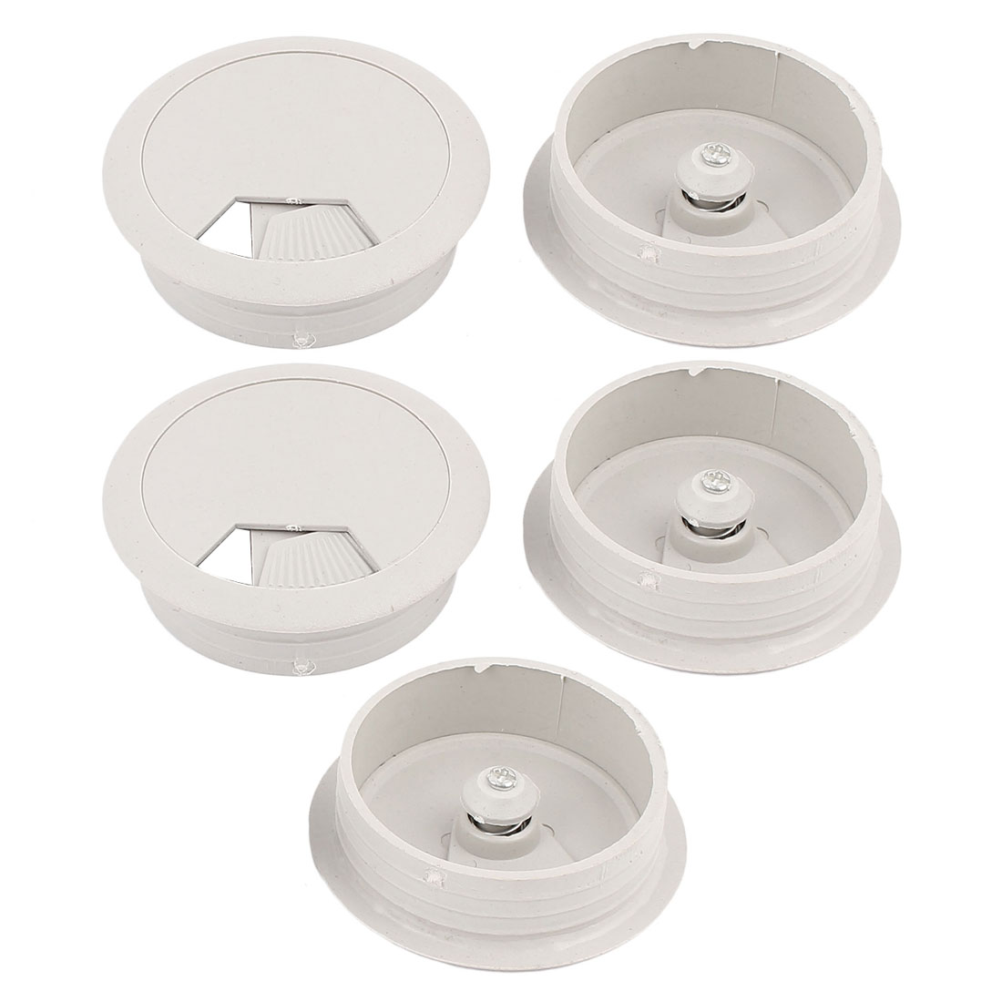 50mm Dia PC Computer Desk Table Plastic Grommet Cable Tidy Wire Hole ...