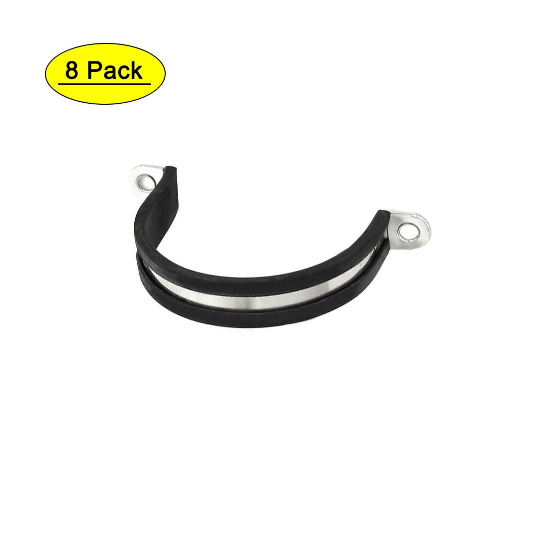 50mm Dia Rubber Lined U Shaped 304 Stainless Steel Pipe Clip Hose Clamp ...