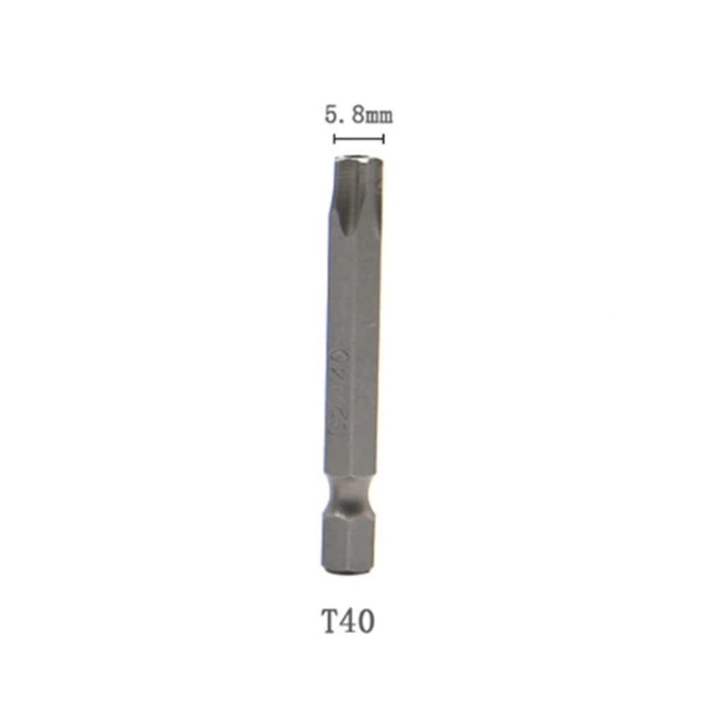 50mm Magnetic Torx Screwdriver Bit Set for T10-T40 with 1/4\\\" Hex ...