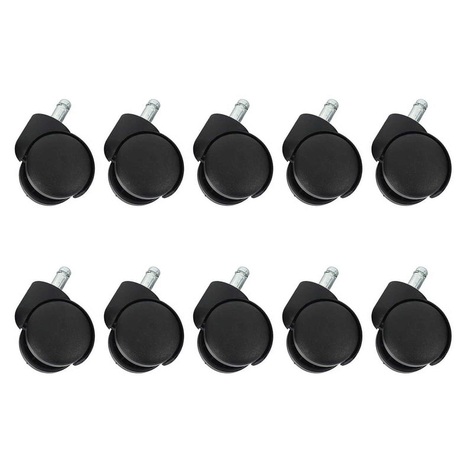 50mm Office Chair Roller Wheels - Set of 10 - Black - Walmart.com