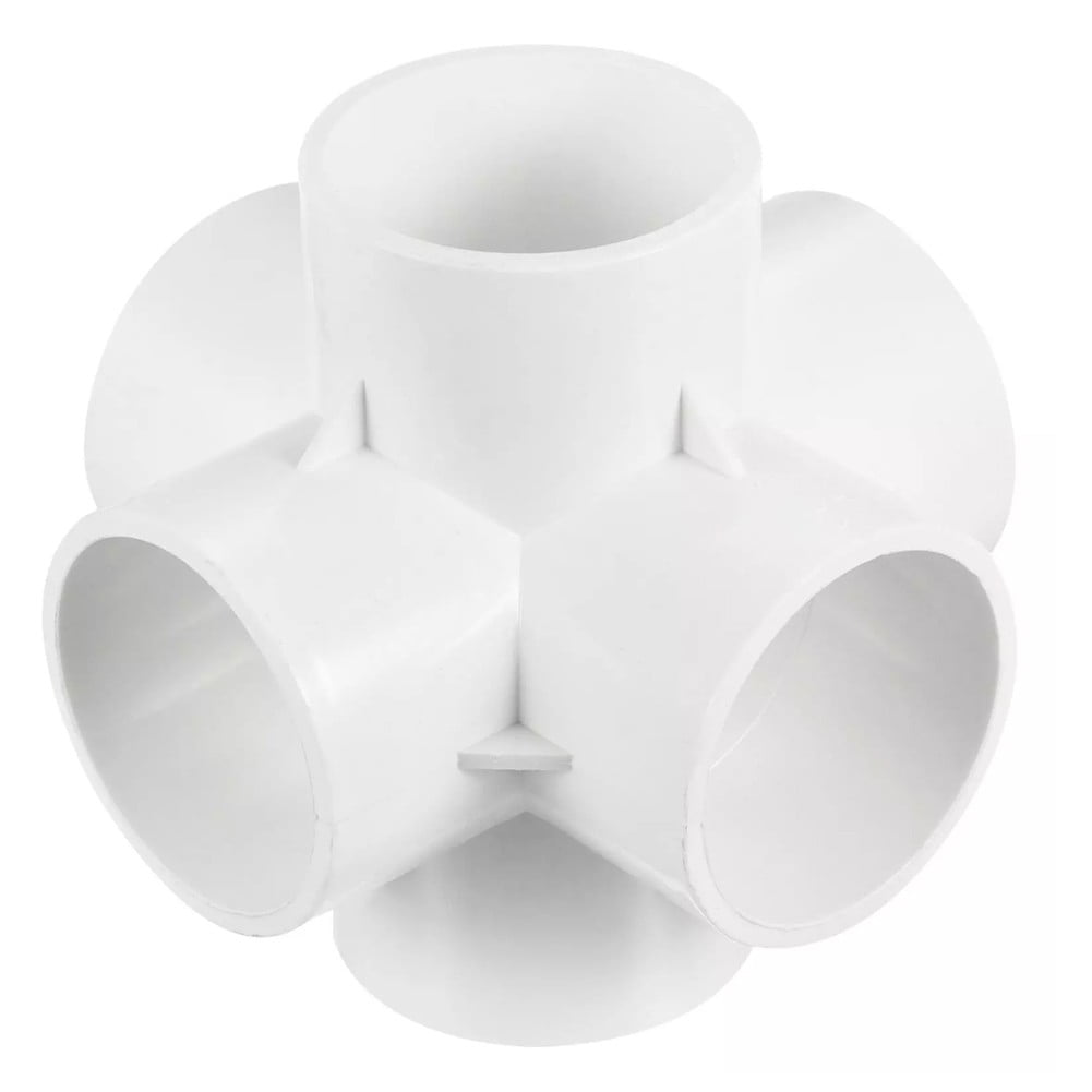 50mm PVC Pipe Fittings 6 Way Elbow Water Joint Connectors Adapters ...