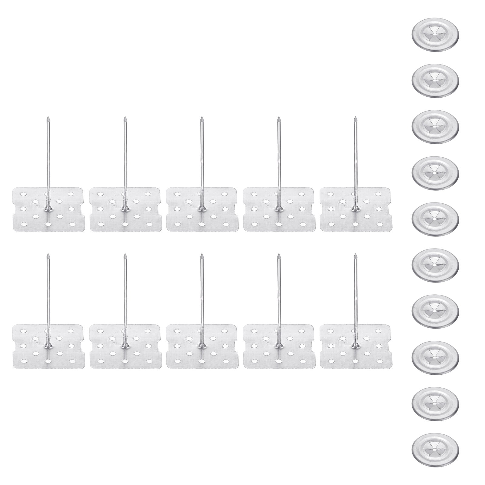 50mm Perforated Insulation Pins with Round Washer,100 Sets 2in ...