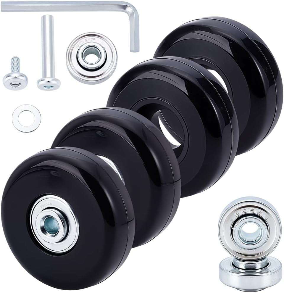 50mm Set of 4 Suitcase Luggage Wheels Replacement Kits Wear-Resistant ...