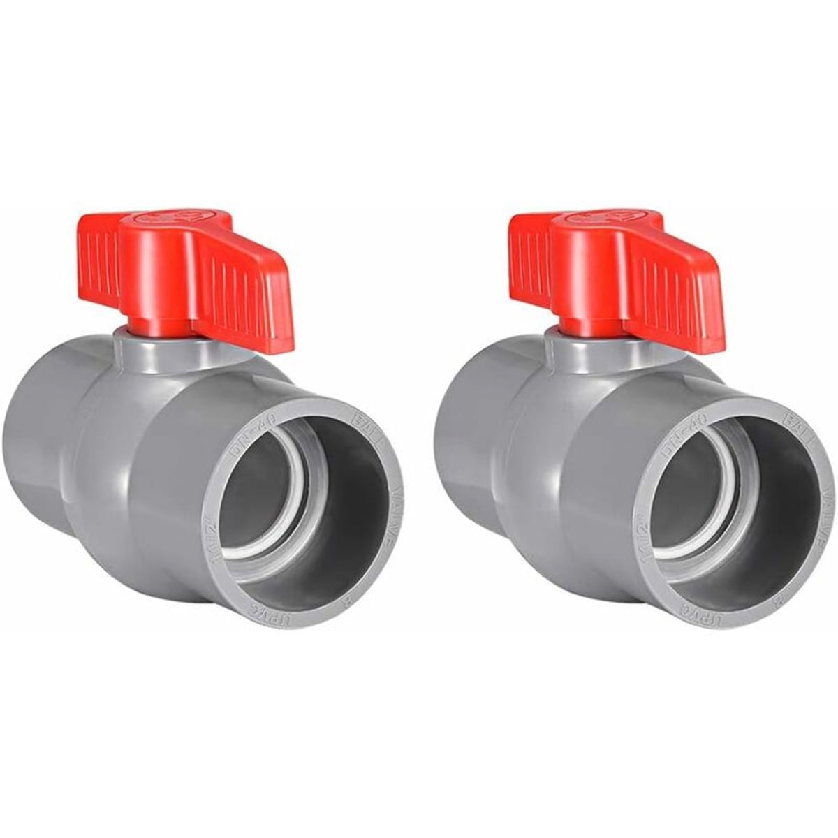 50mm Slip Connection Pvc Ball Valve, High Impact Strength And Corrosion Resistance, Inline ...