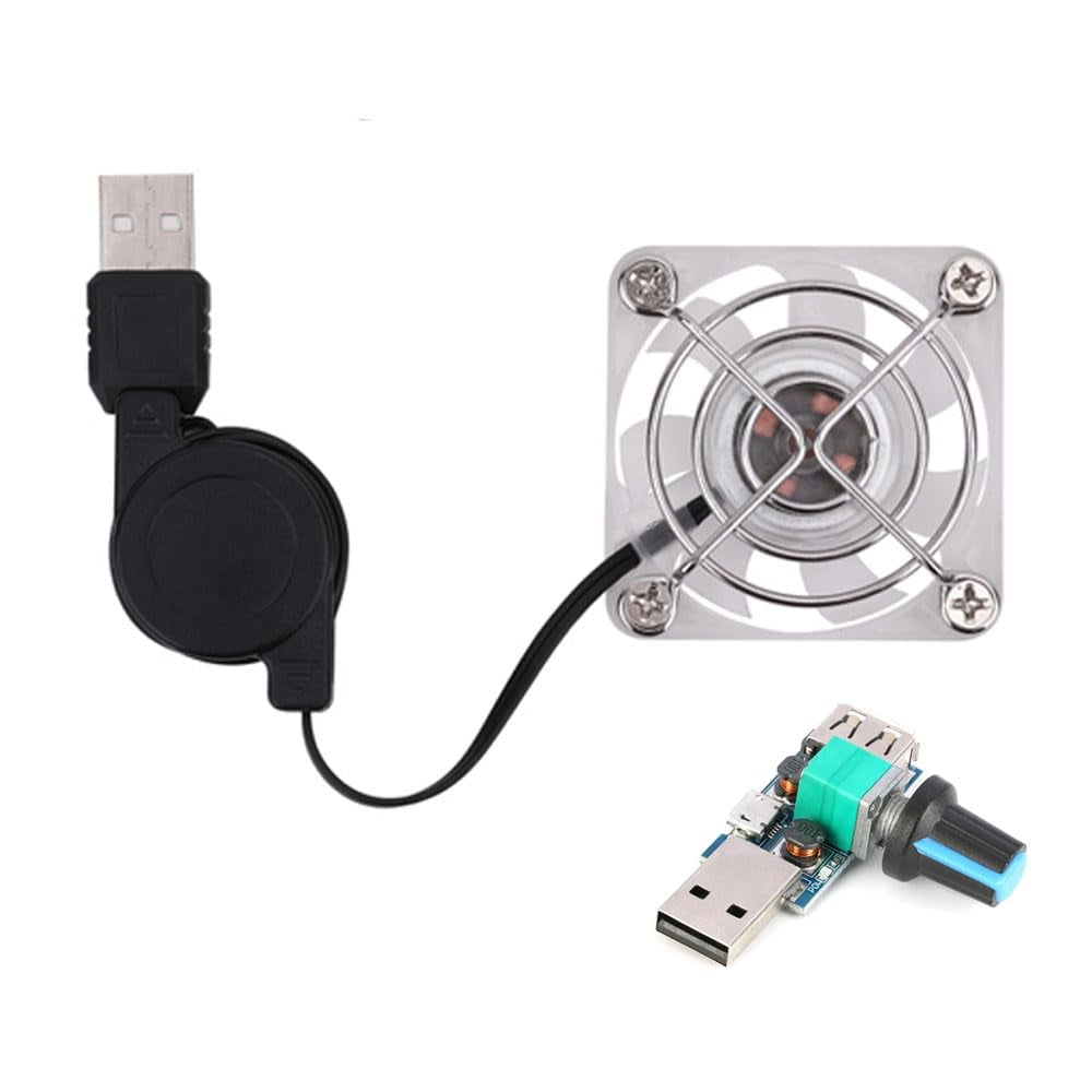 50mm USB Fans with RRF12 Speed Control,USB Brushless Cooling DC 5V 50mm ...