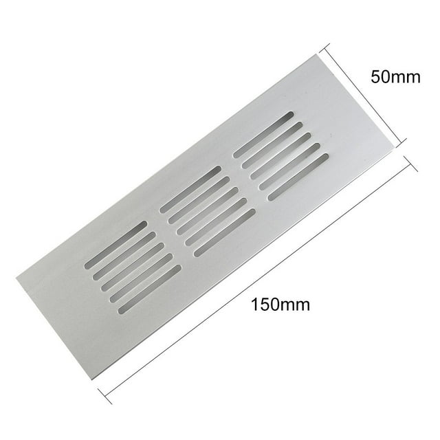 50mm Ventilation Grille Aluminium Rectangular Cabinet Wardrobe Air Vent ...