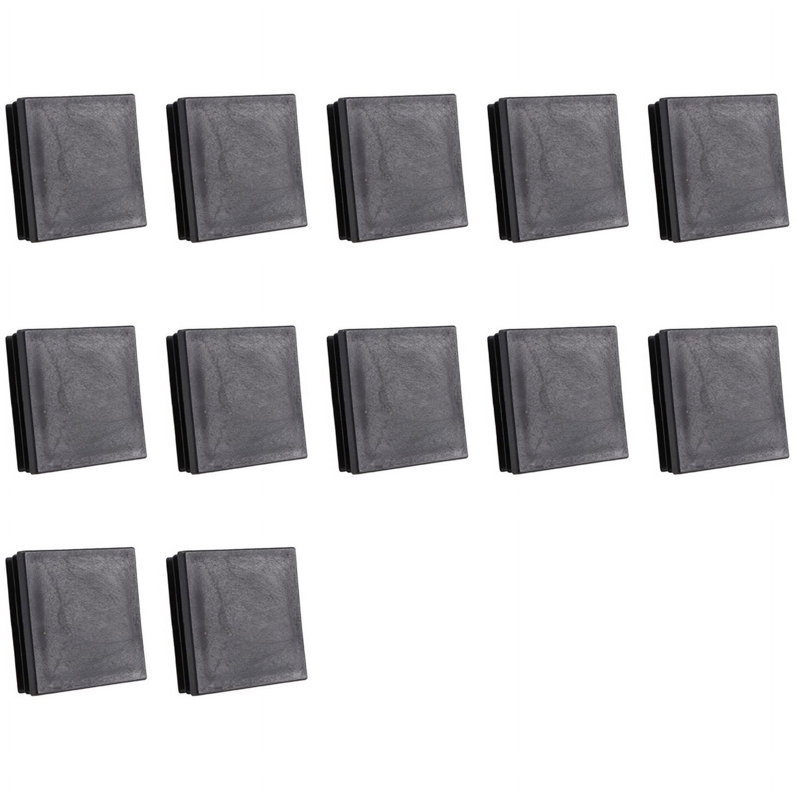 50mm x 50mm Plastic Square End Blind Plugs Cap Pipe Inserts 12pcs,12 x ...