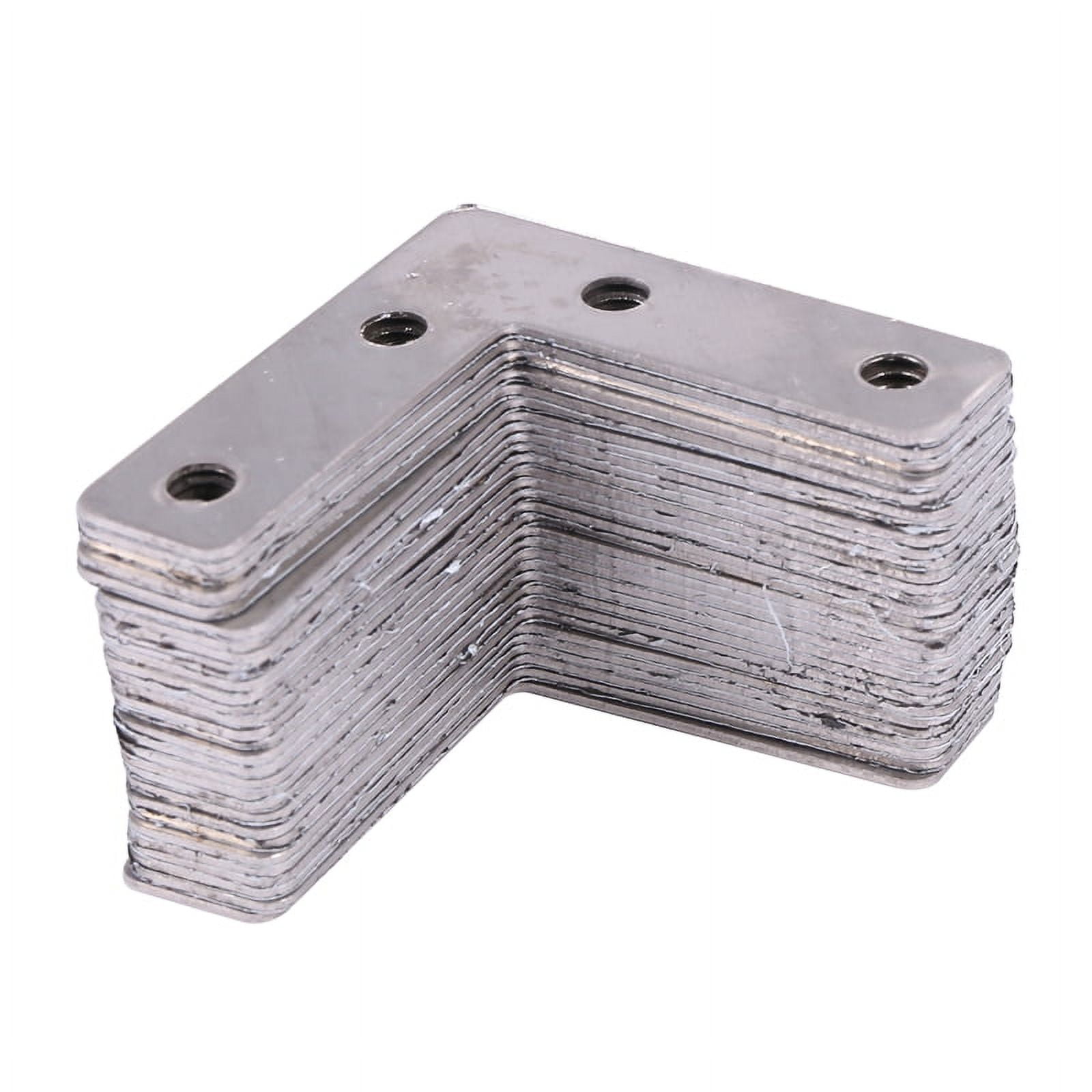 50mmx50mmx1mm L Shaped Flat Fixing Mending Repair Plates Brackets 30pcs ...