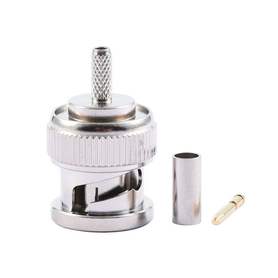 50ohm BNC Male Straight Crimp Attachment Radio Frequency Coaxial ...