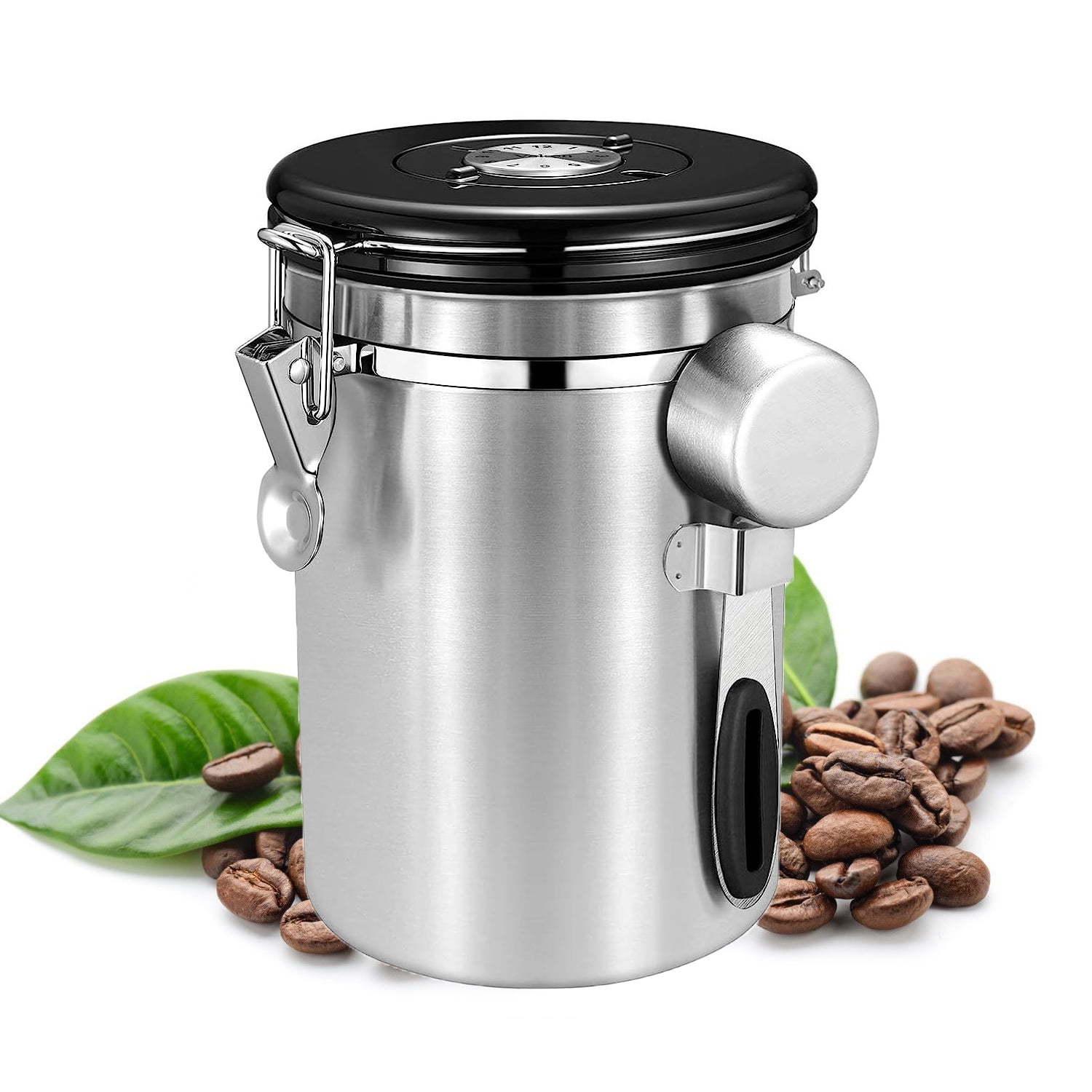 50oz 1500ML Airtight Coffee Canister, Fresh Keep Stainless Steel Coffee ...