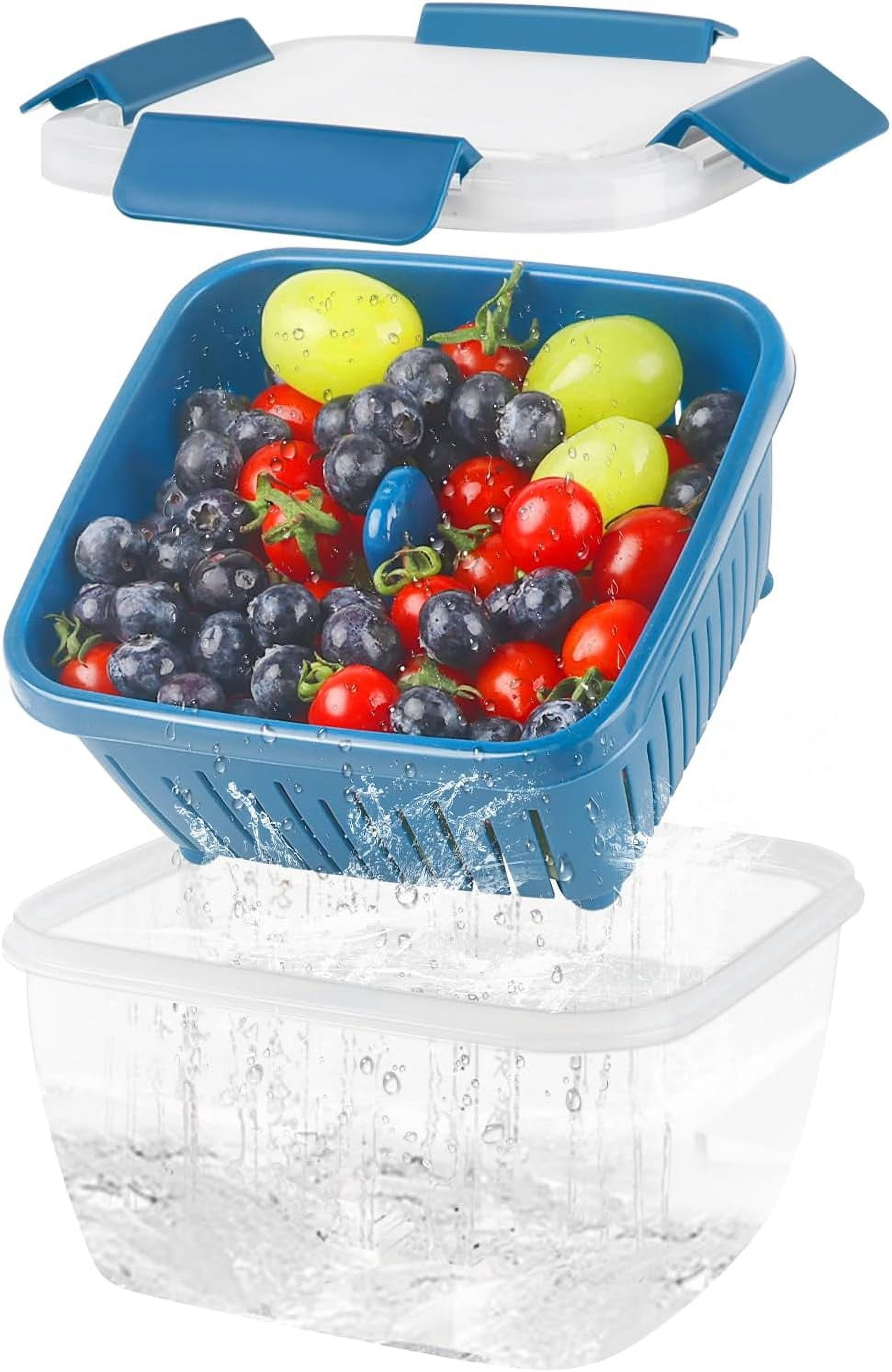 50oz Berry Keeper Fruit Storage Container for Fridge, Fresh Food ...
