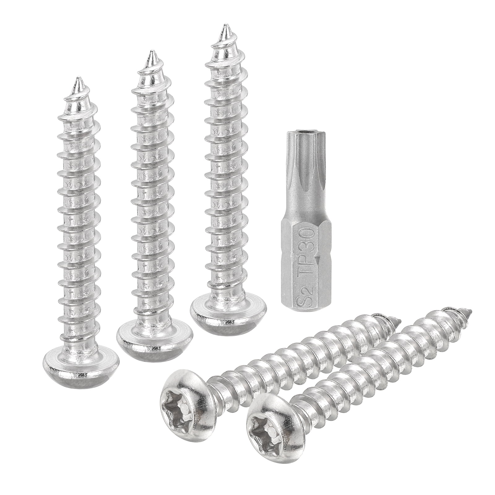 50pack M6 x 40mm Button Head Torx Security Sheet Metal Screws with T30 ...
