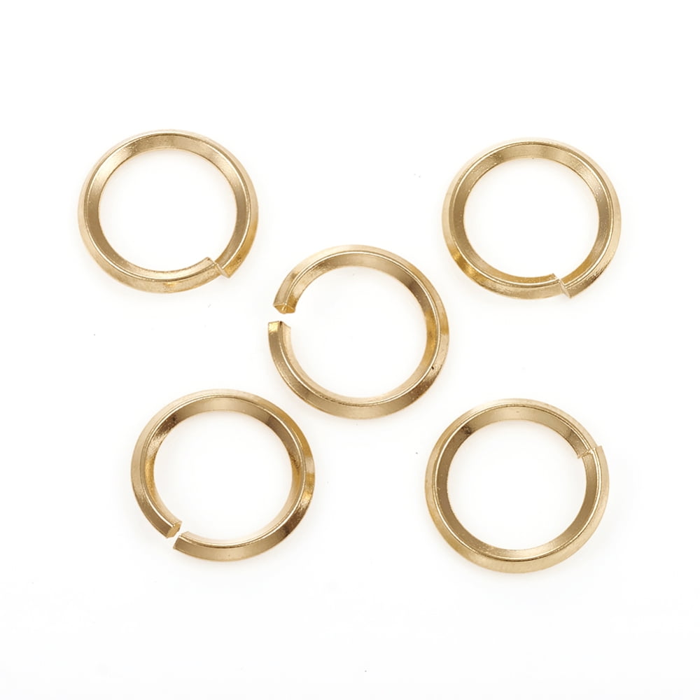 50pc 304 Stainless Steel Jump Ring Open Jump Rings Golden 12 Gauge ...
