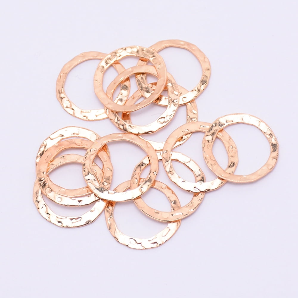 50pc Brass Linking Rings for Jewelry Accessories Ring Light Gold 16x1mm ...