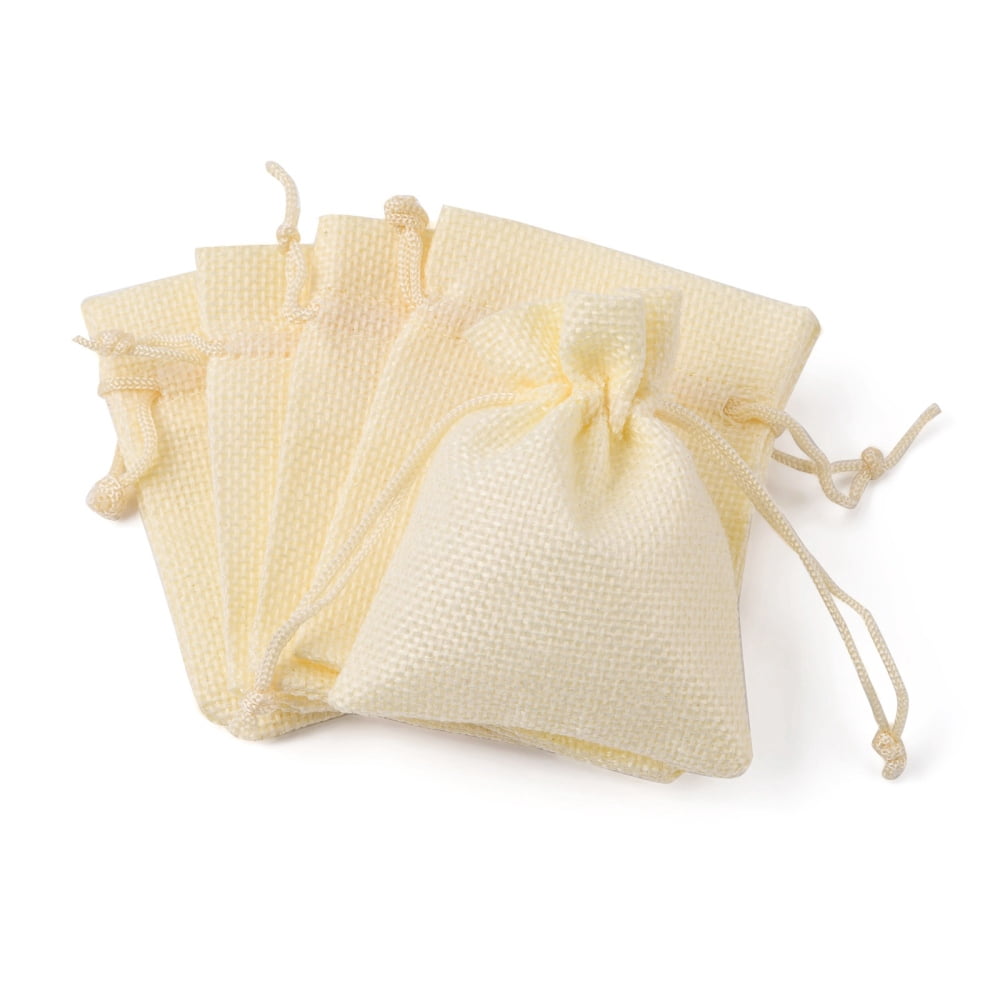 50pc Burlap Packing Pouches Drawstring Bags Mixed Color 18x13cm 1pc ...