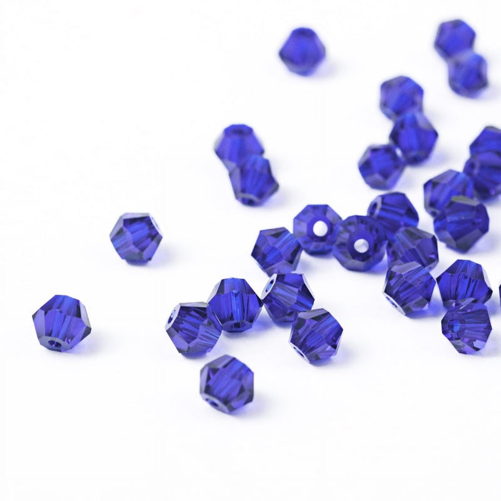 50pc Faceted Bicone Imitation Crystallized Crystal Glass Beads Royal ...