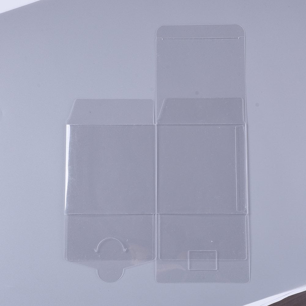 50pc Foldable Transparent PVC Boxes for Craft Candy Packaging Wedding ...