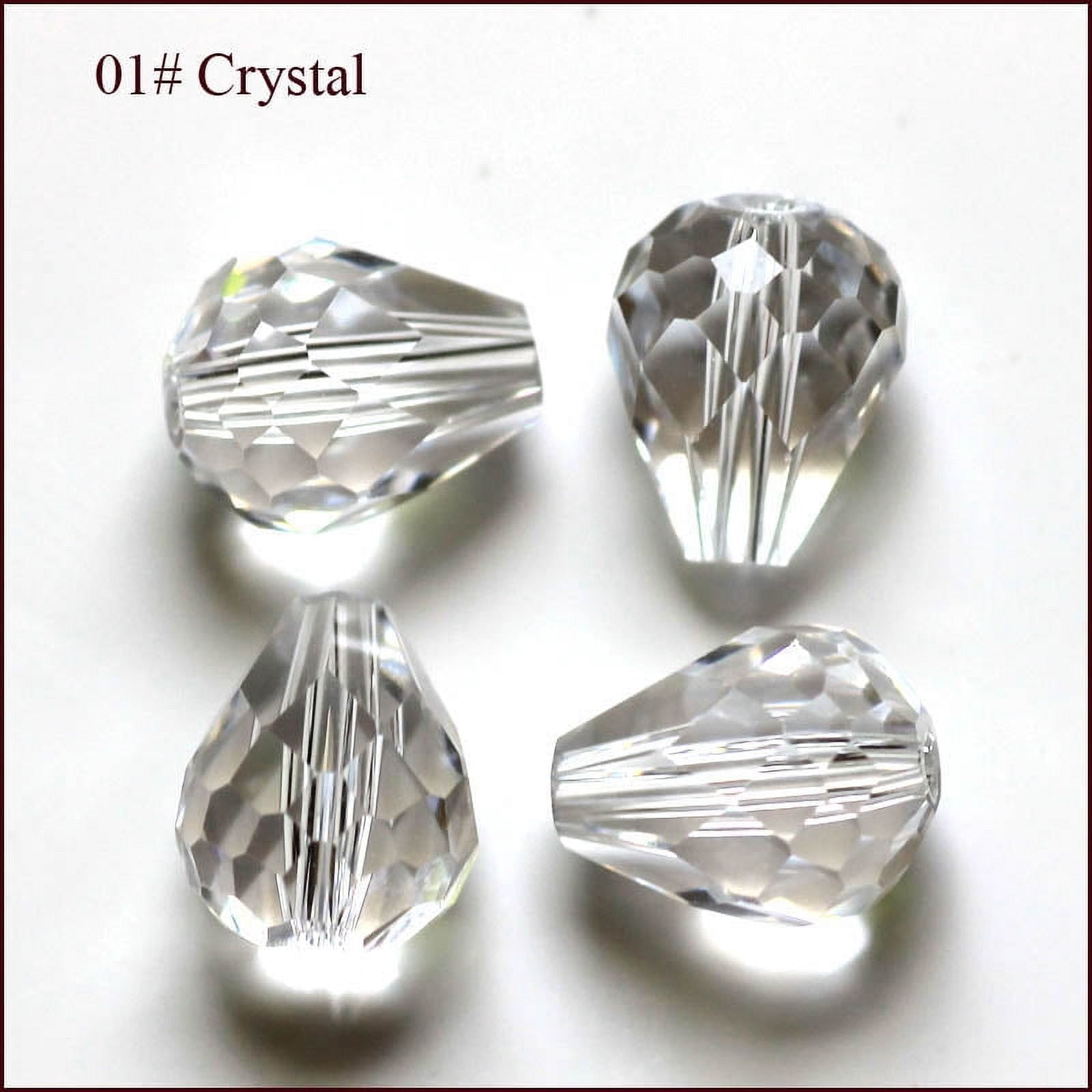 50pc Imitation Austrian Crystal Beads Grade AAA K9 Glass Faceted Drop ...