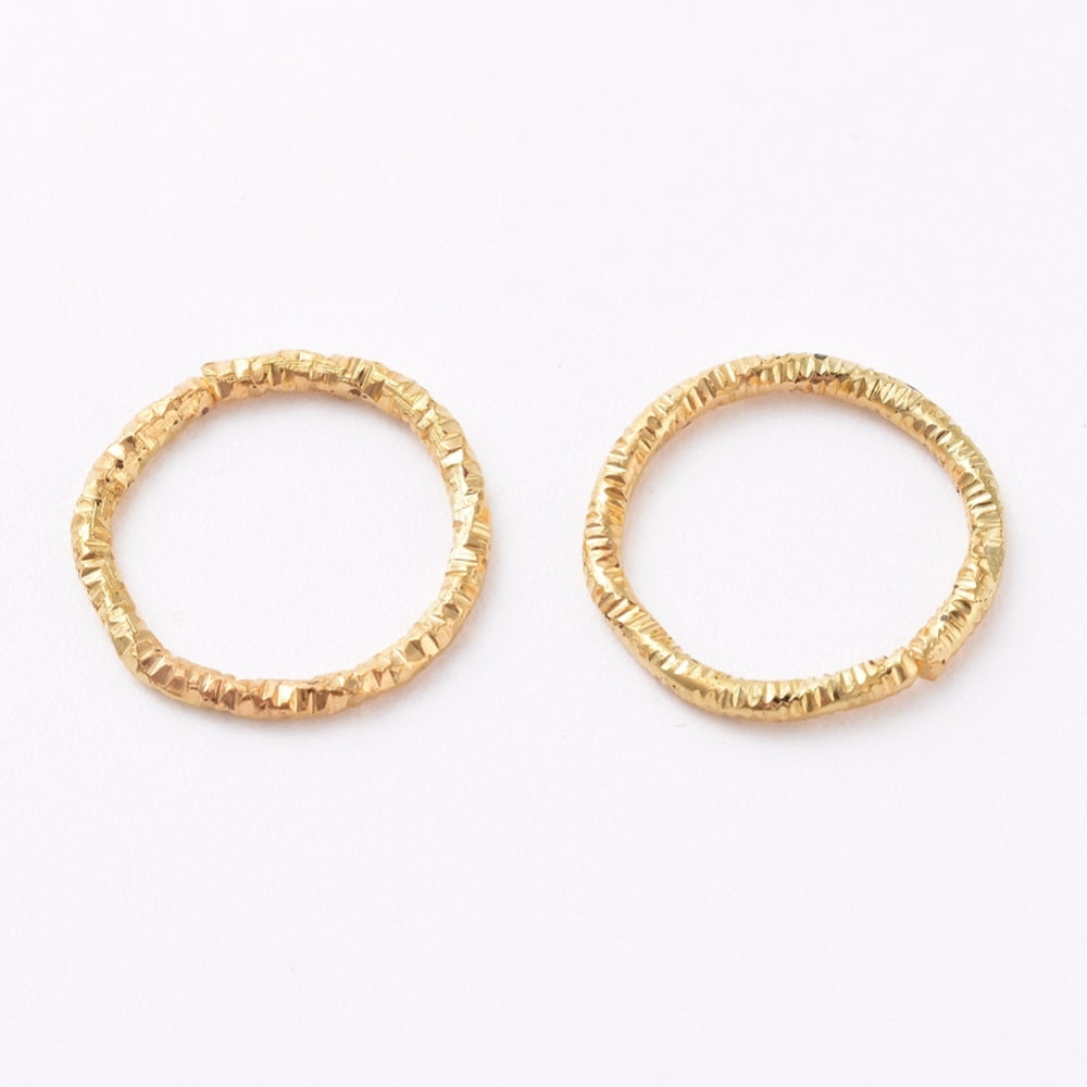 50pc Iron Textured Jump Rings Soldered Jump Rings Closed Jump Rings for ...