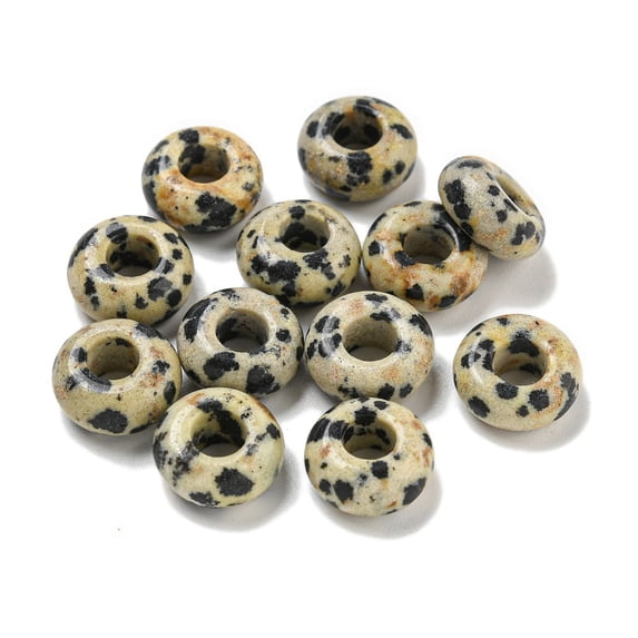 50pc Natural Dalmatian Jasper Beads Rondelle 10x4.5mm Hole: 3.5mm ...