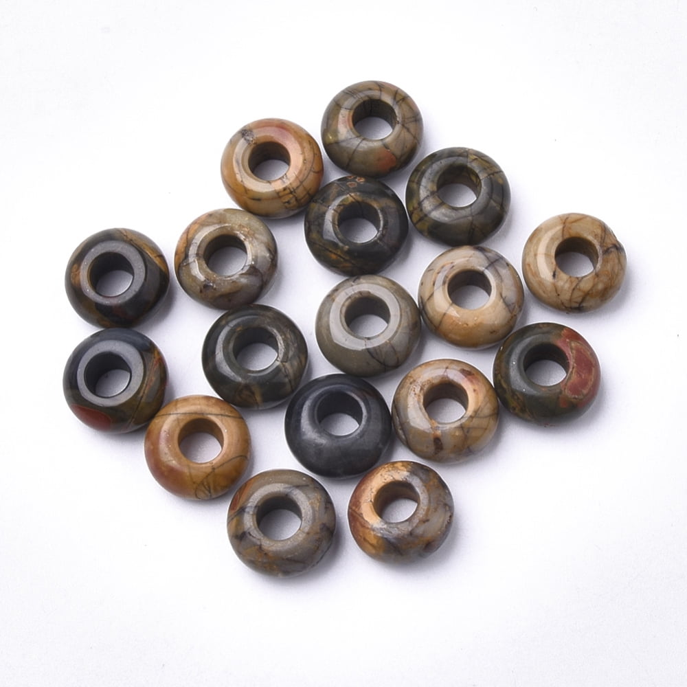 50pc Natural Polychrome Jasper/Picasso Stone/Picasso Jasper European ...