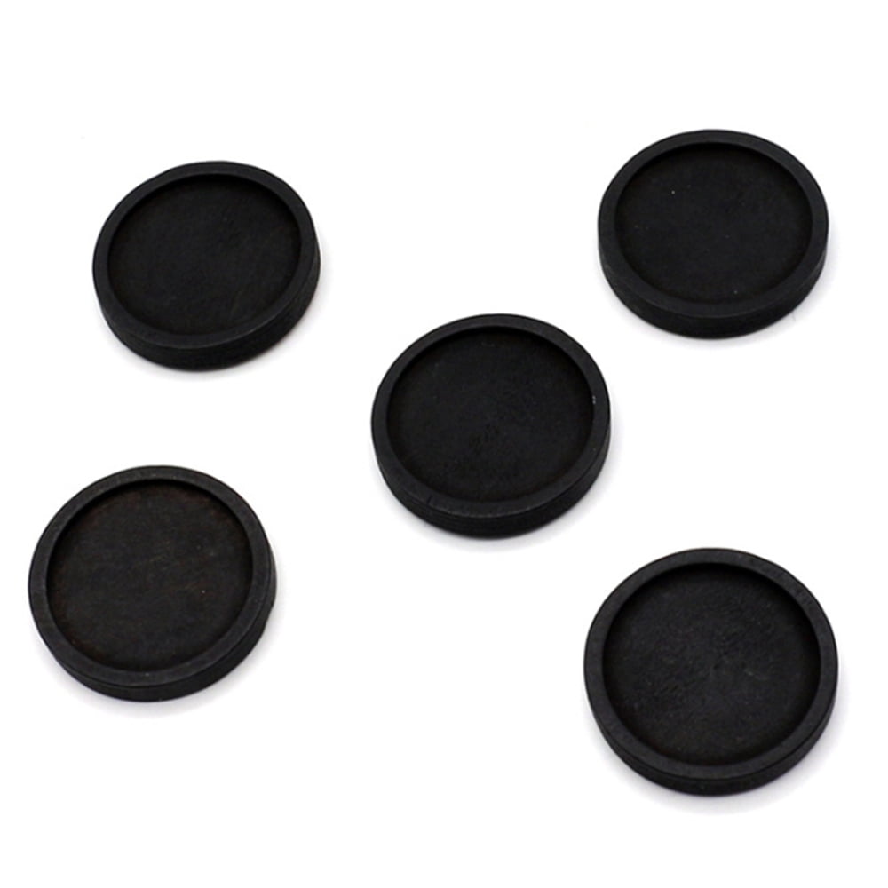 50pc Natural Wood Cabochon Settings Flat Round Black Inner Diameter ...