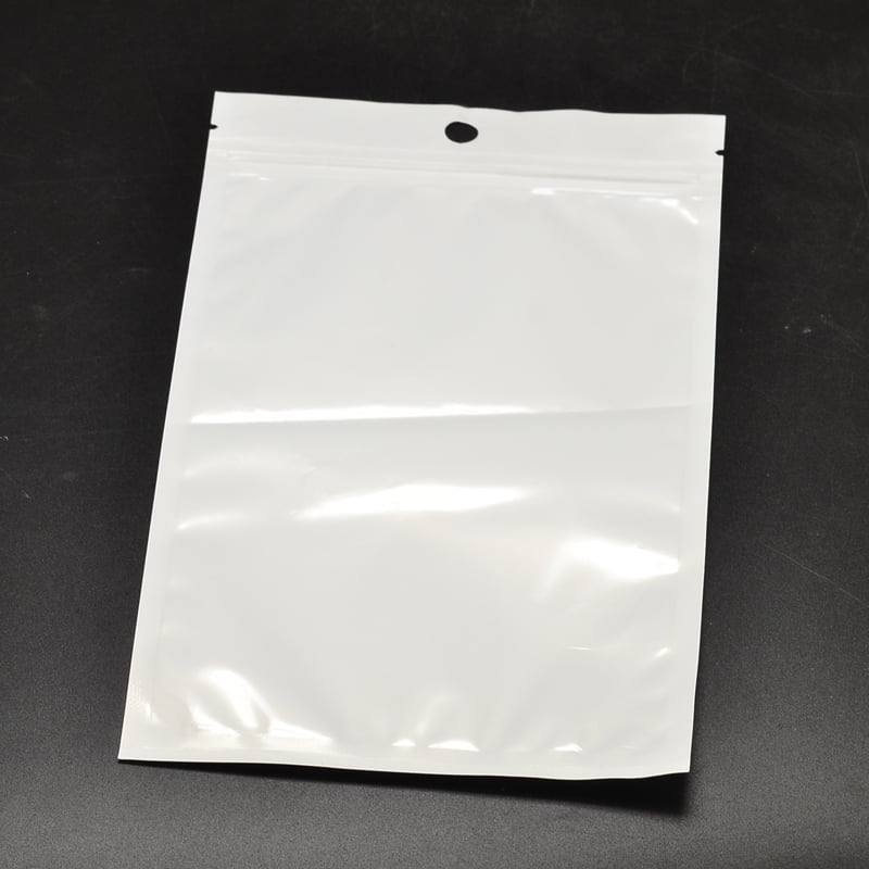 50pc Pearl Film PVC Zip Lock Bags Resealable Packaging Bags with Hang ...