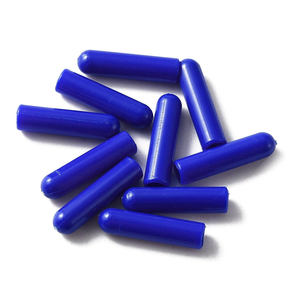 50pc Plastic Aglets for Shoelaces Shoelace Tips Head Column Blue 20x5mm ...