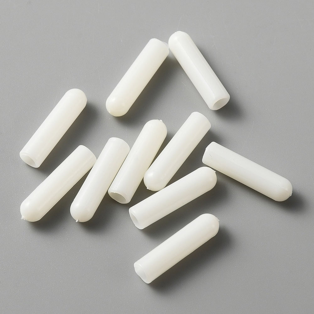 50pc Plastic Aglets for Shoelaces Shoelace Tips Head Column White ...