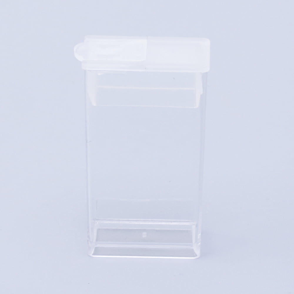 50pc Plastic Bead Containers Flip Top Bead Storage For Seed Beads ...
