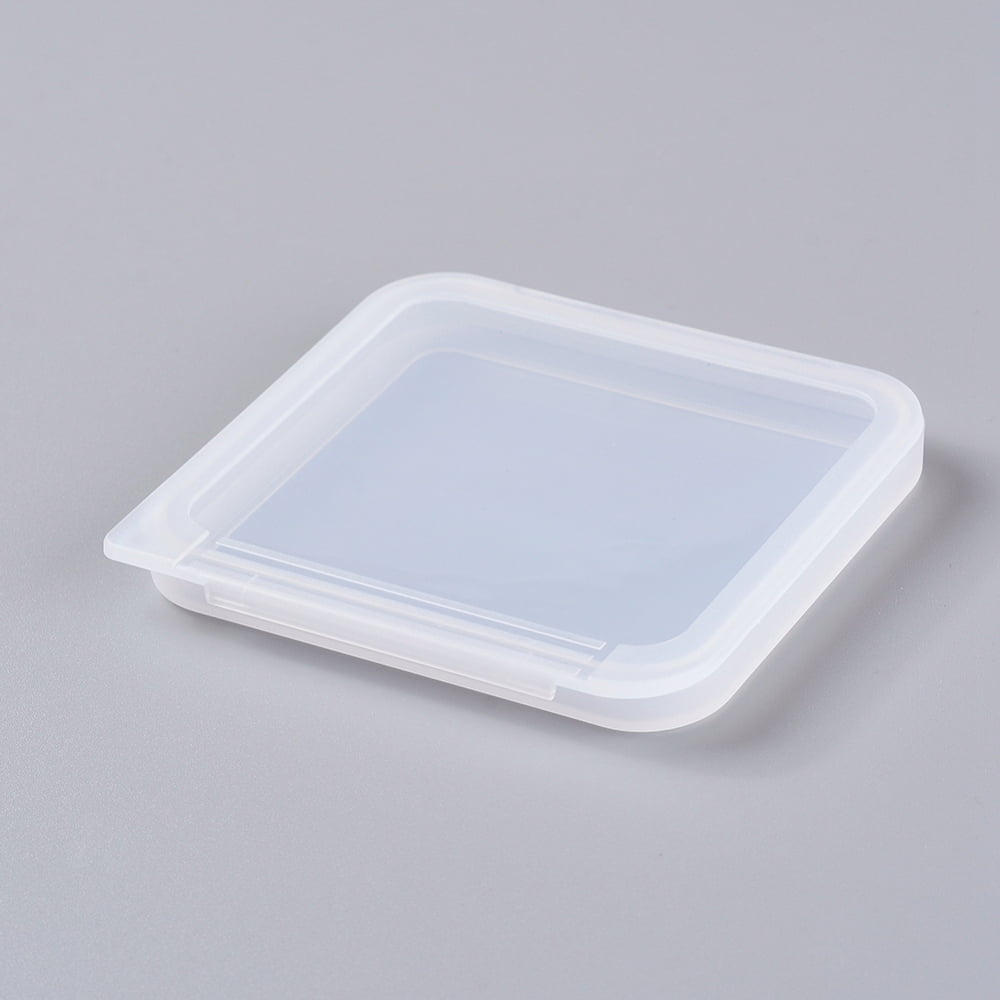 50pc Plastic Boxes Bead Storage Containers Rectangle Clear 9x8.3x1.1cm ...