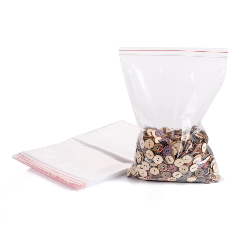 50pc Plastic Zip Lock Bags Resealable Packaging Bags Top Seal Self Seal ...