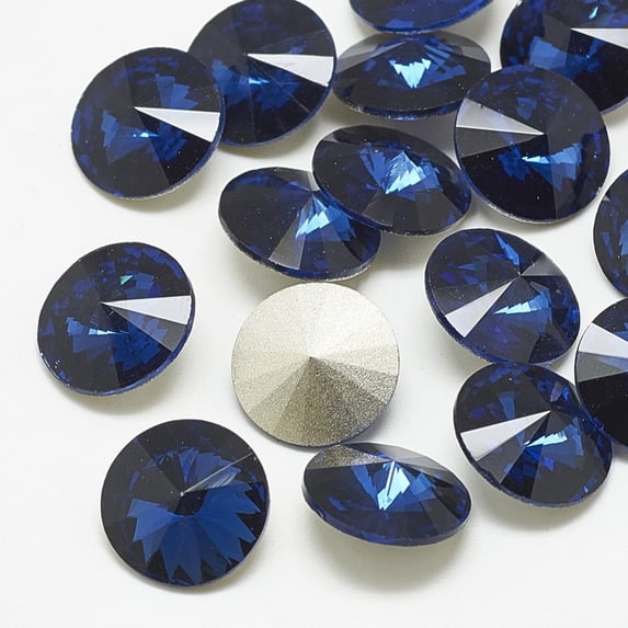 50pc Pointed Back Glass Rhinestone Cabochons Rhinestone Back Plated ...