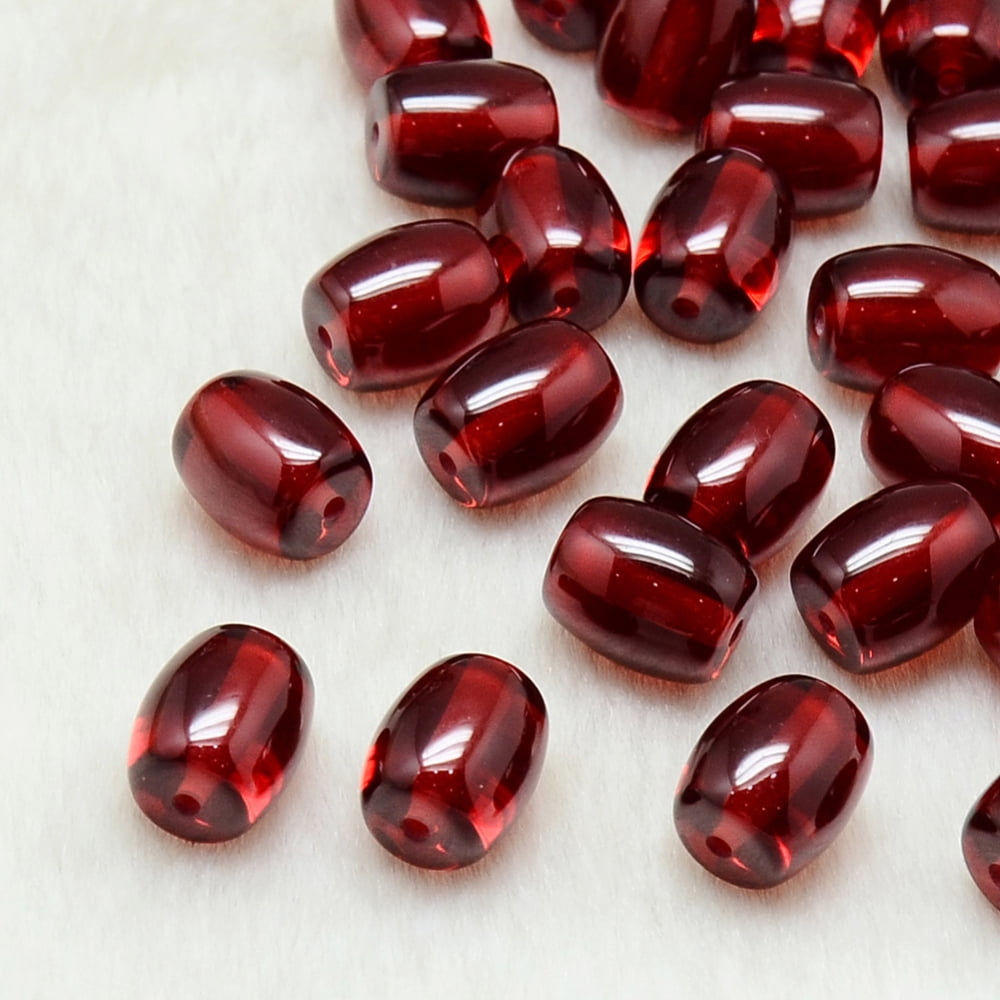 50pc Resin Beads Barrel Dark Red 14x12mm Hole: 2mm - Walmart.com