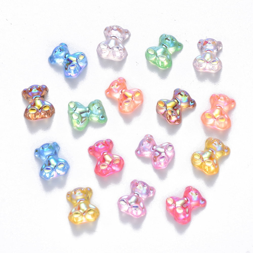50pc Resin Cabochons Nail Art Decoration Accessories AB Color Plated ...