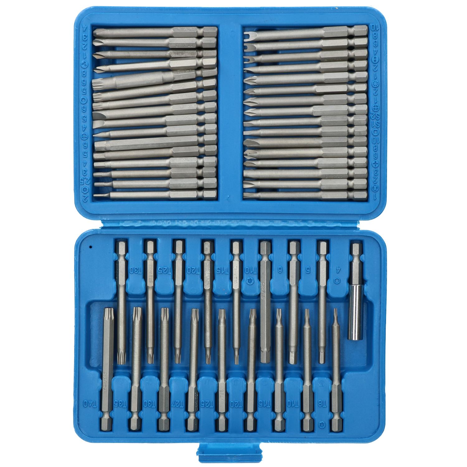 50pc Screwdriver Extra Long Bit Set Torx Hex Spline Phillips Pozi Star Security Bits - Walmart.com