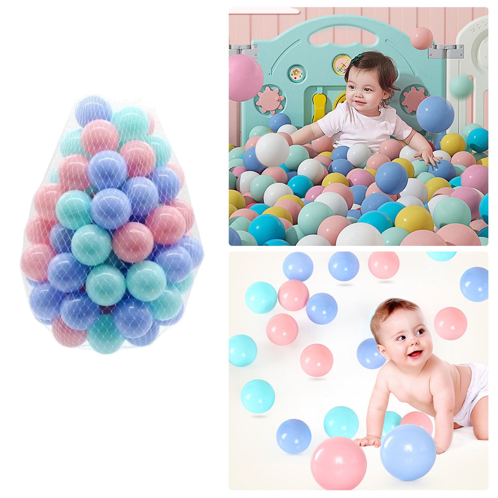 50pc Soft Ball Pit Balls Toy Balls for Kids Gift for Toddler Birthday ...