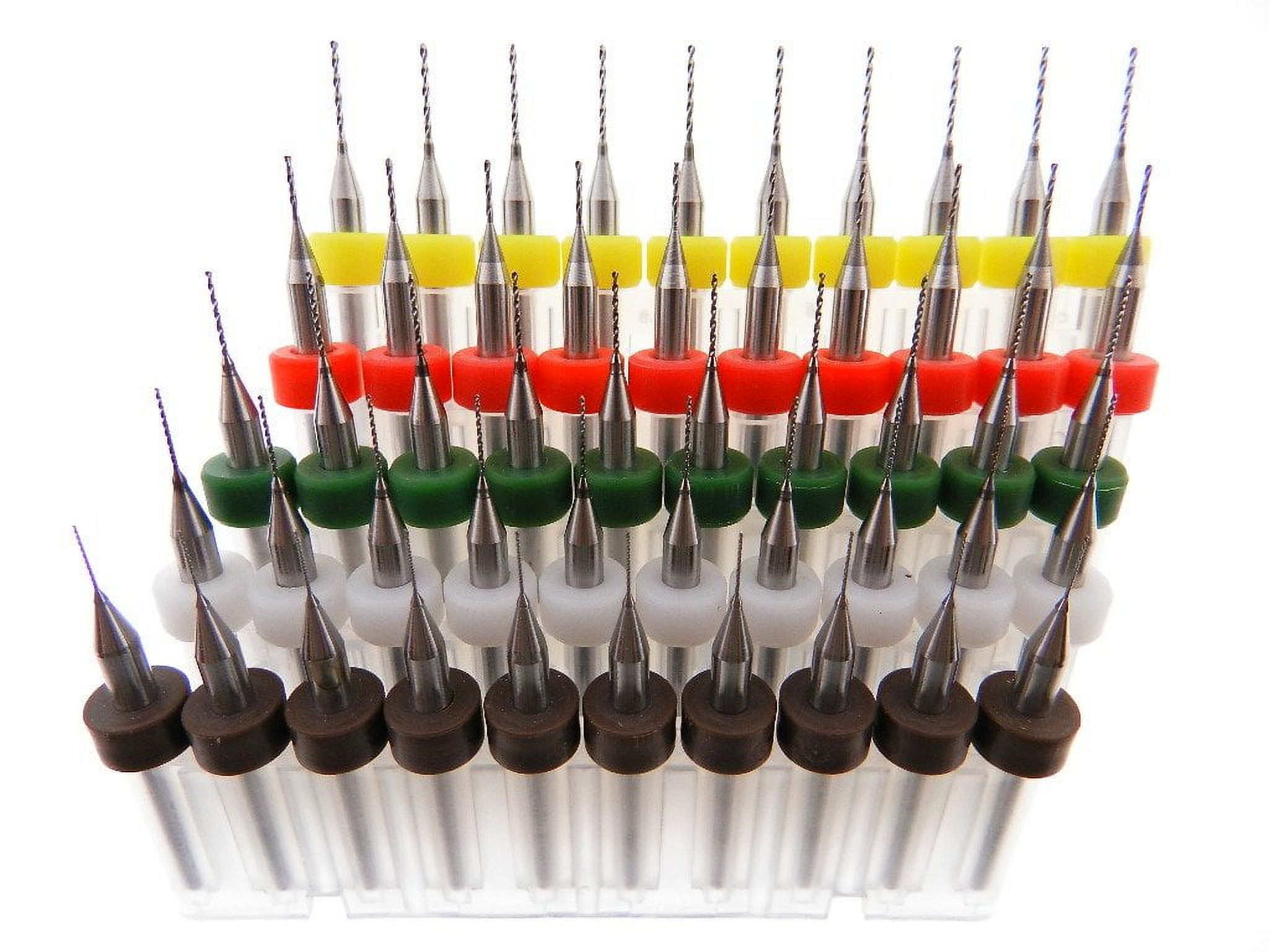 50pc Tungsten Carbide Micro Drill Bits Set Drill Press Pin-Vise 10 each ...