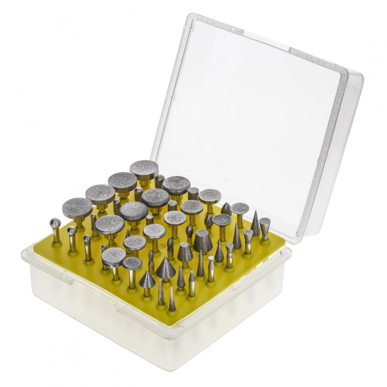 50pc Universal Diamond Burr Bit Set 1/8 Inch Shank Rotary Tool 240 Grit ...