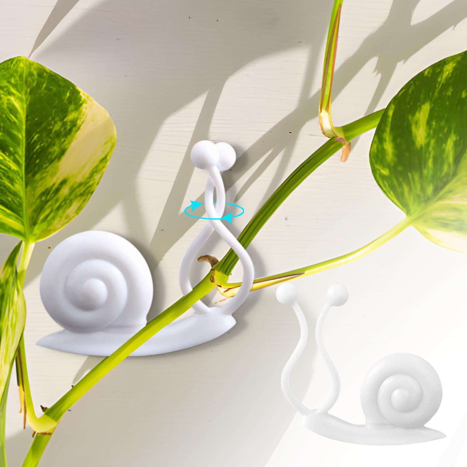 50pc White Vine Wall Climbing Plant Clips Non-Damaging Adhesive Mounts ...