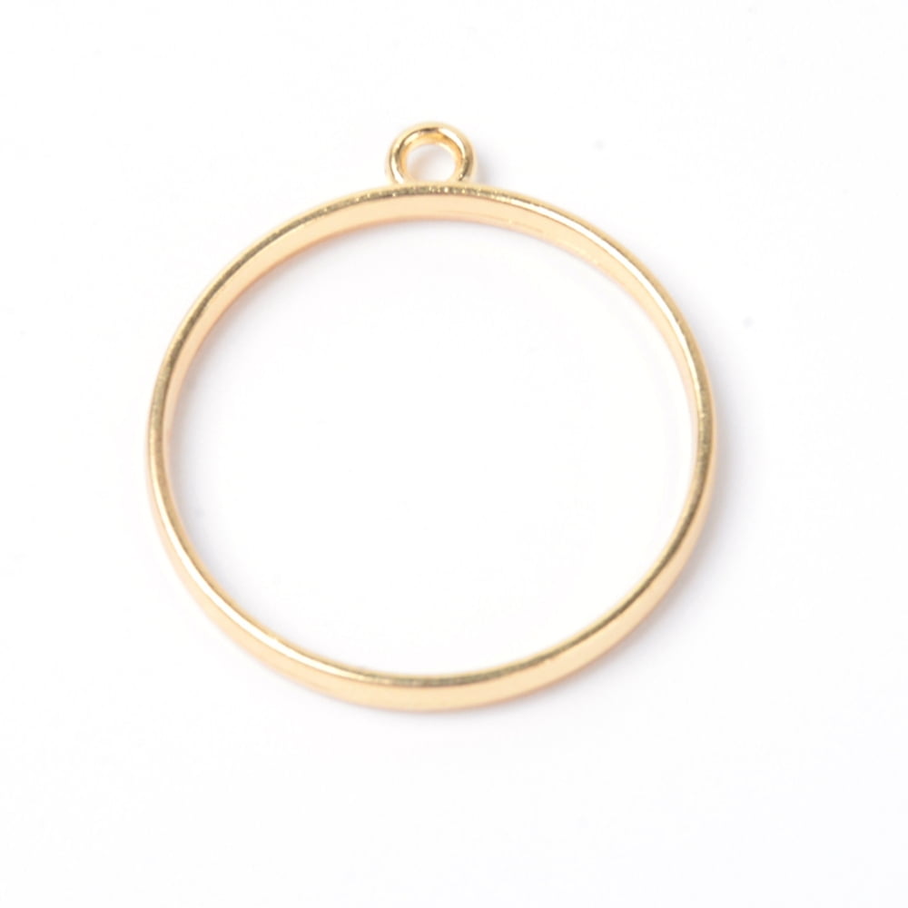 50pc Zinc Alloy Open Back Bezel Pendants for DIY UV Resin Epoxy Resin ...