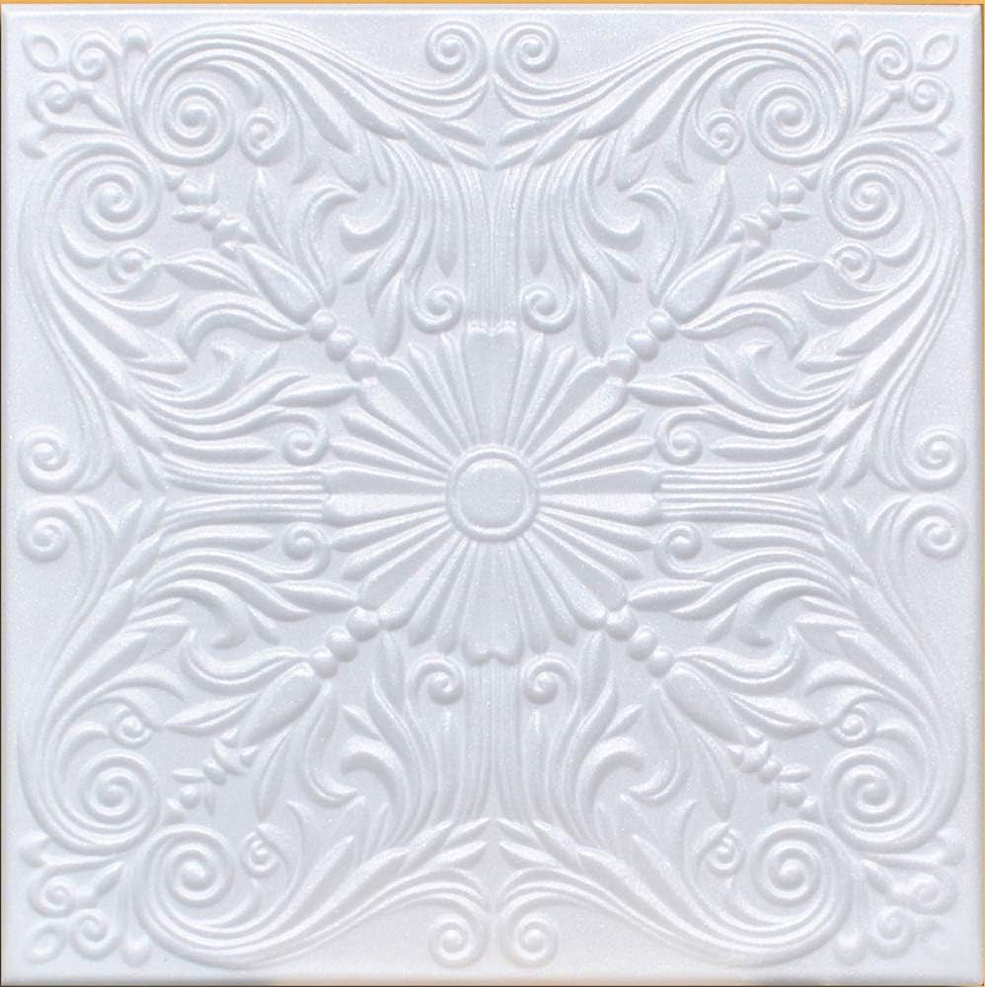 50pc of Astana White (20"x20" Foam) Ceiling Tiles - Covers About ...