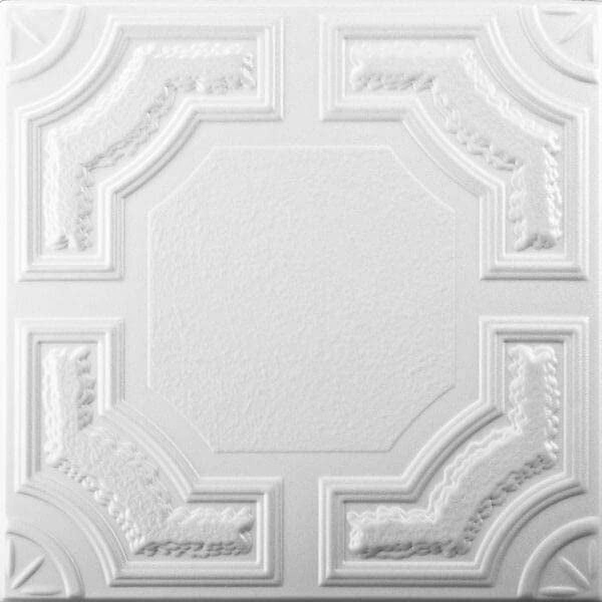 50pc of Caracas White (20"x20" Foam) Ceiling Tiles - Covers About ...