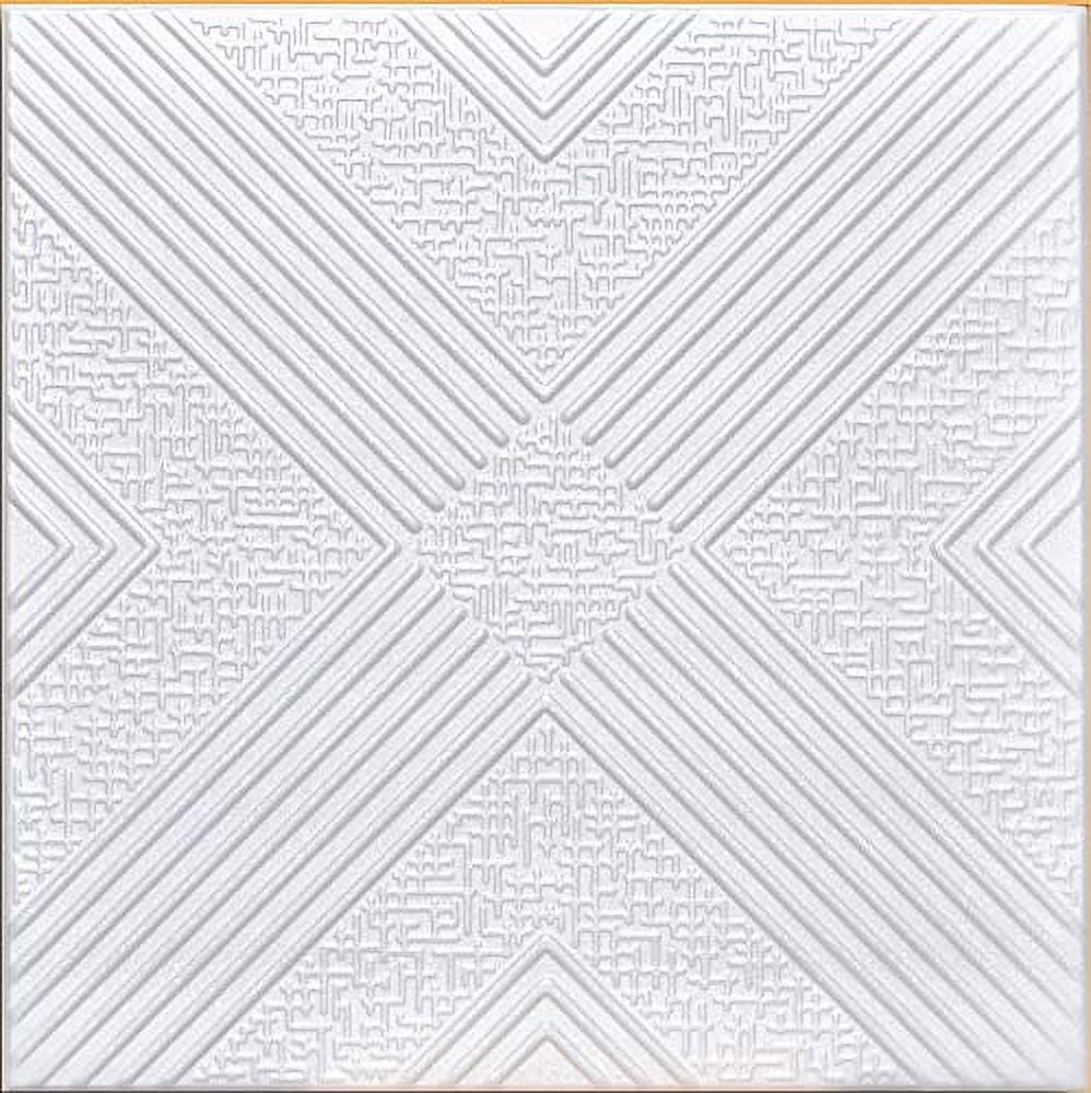 50pc of Malta White (20"x20" Foam) Ceiling Tiles - Covers About 135sqft ...