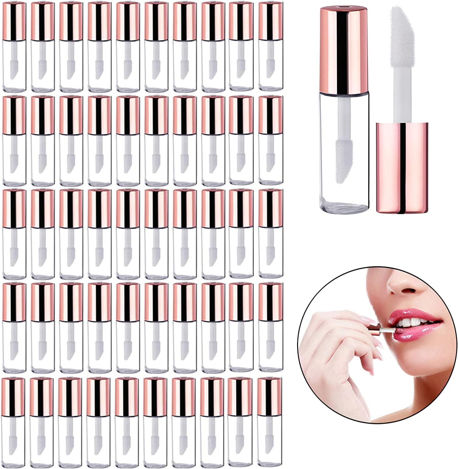 50pcs 1.2ml Clear Pretty Lip Gloss Tube Empty Lip Balm Bottle ...