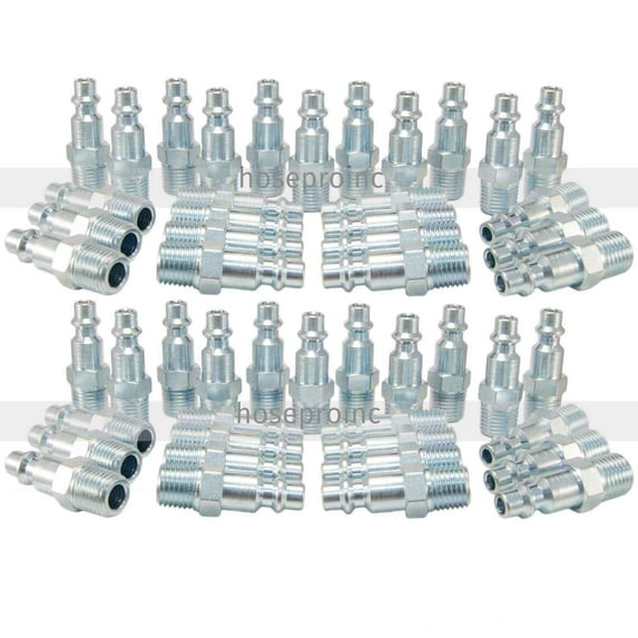 50pcs 1/4 NPT Air Hose Fittings M Style Tool Line Compressor ...