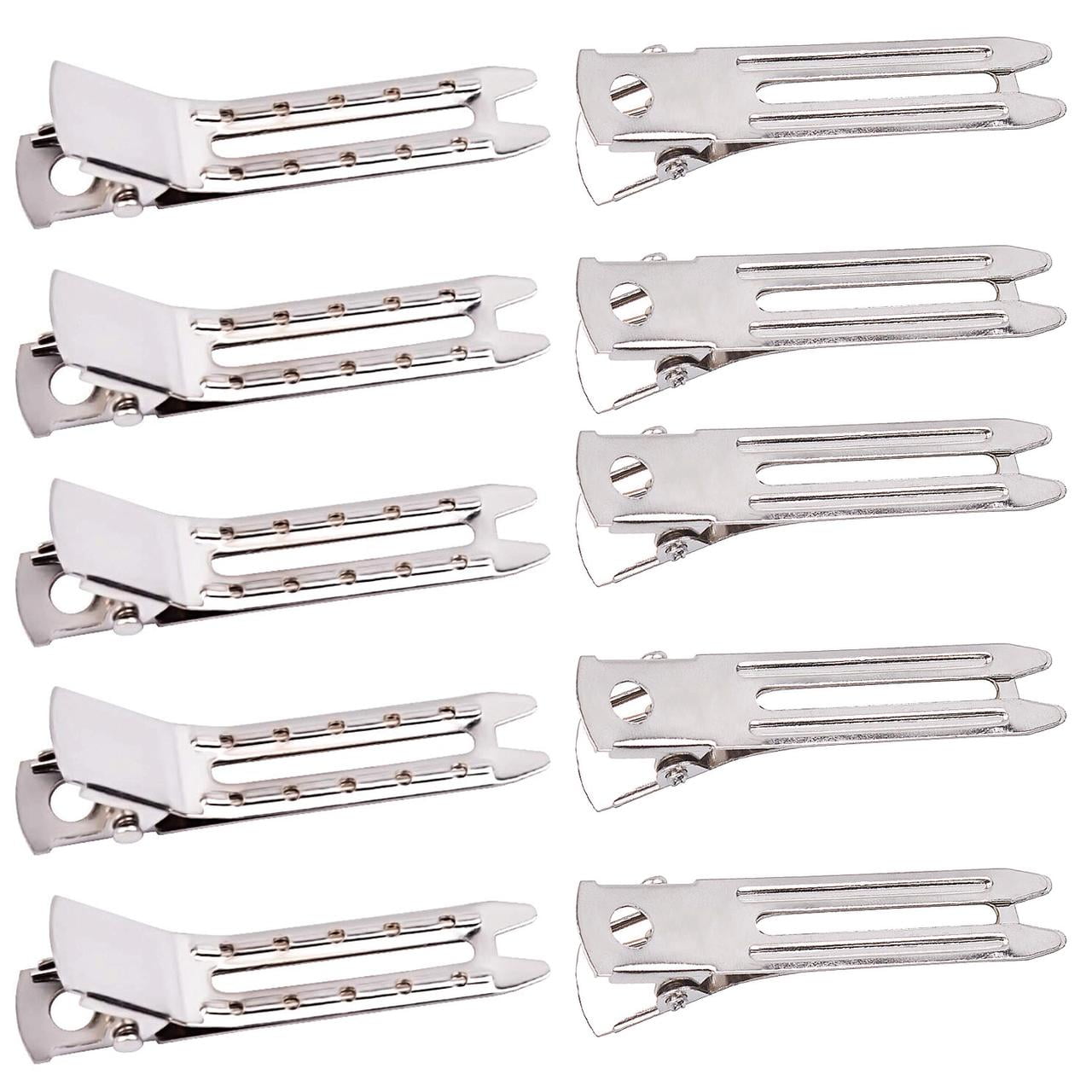 50pcs 1.8“ Silver Metal Hairdressing Double Prong Pin Curl Setting ...